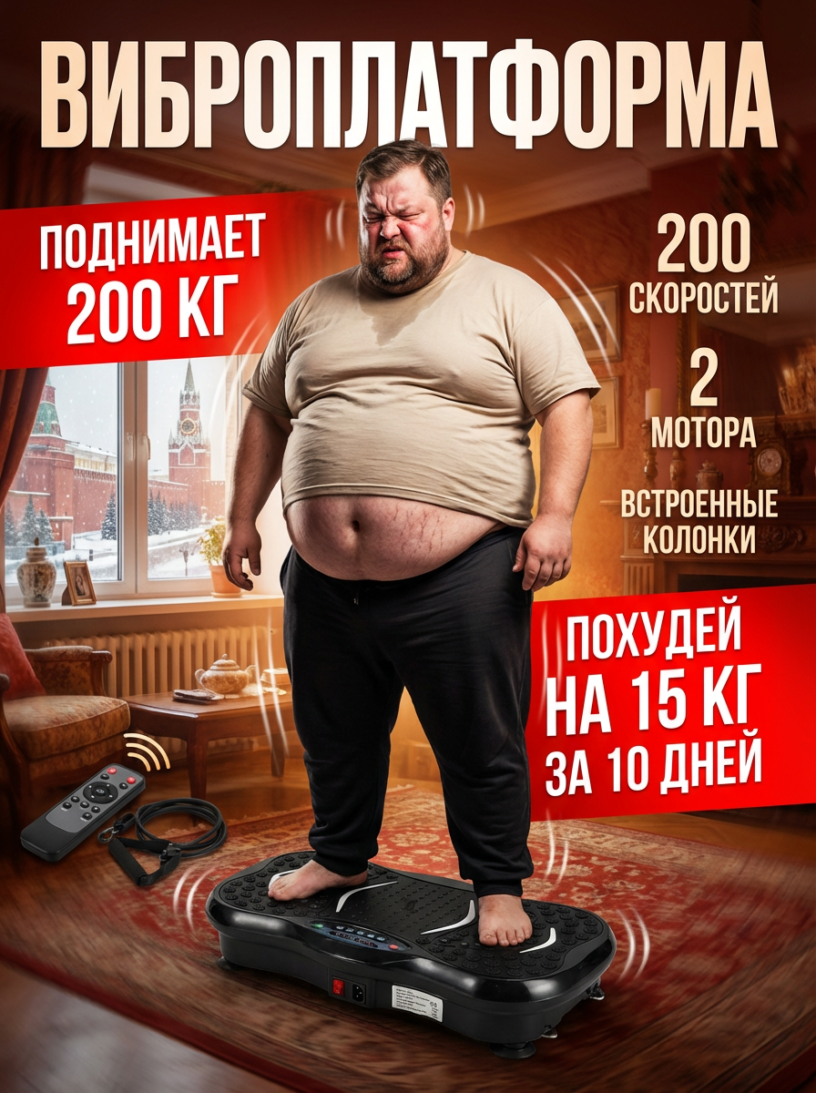 Виброплатформа для похудения, С блютуз, регулировка амплитуды, до 200кг, 49программ