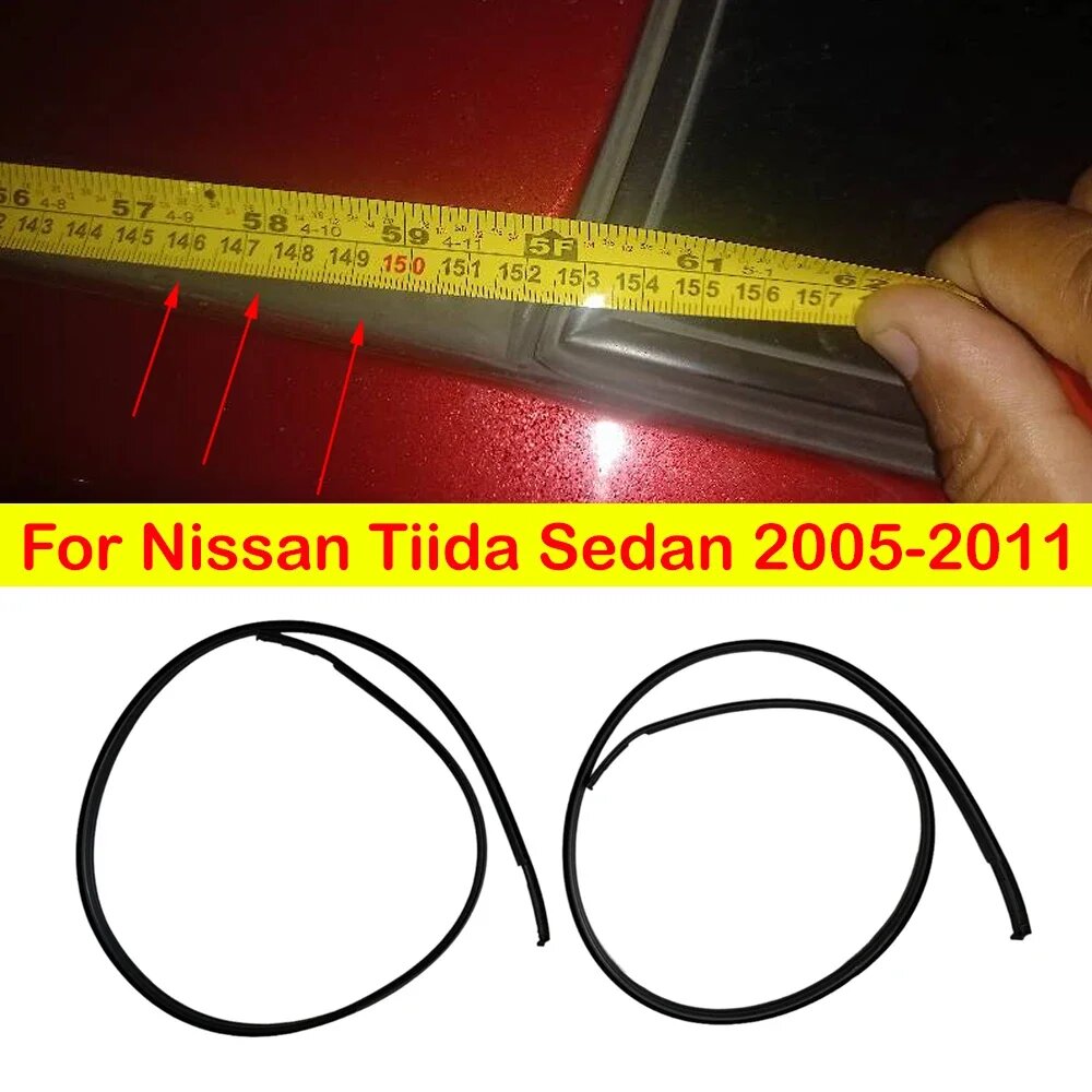 73852-ED400 73853-ED400 для Nissan Tiida 2005-2011 седан на крышу автомобиля резиновая капельная боковая отделка молдинг уплотнительные ленты накладка 152 см