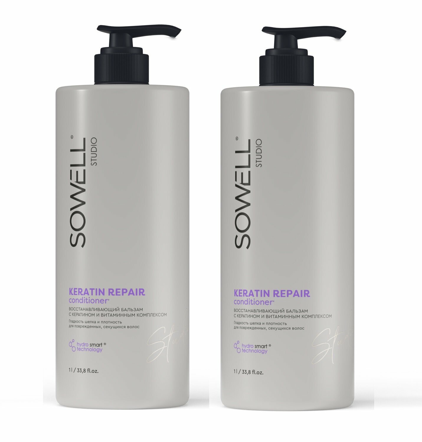 Бальзам Sowell для волос Восстанавливающий Keratin Repair, 1000мл 2шт