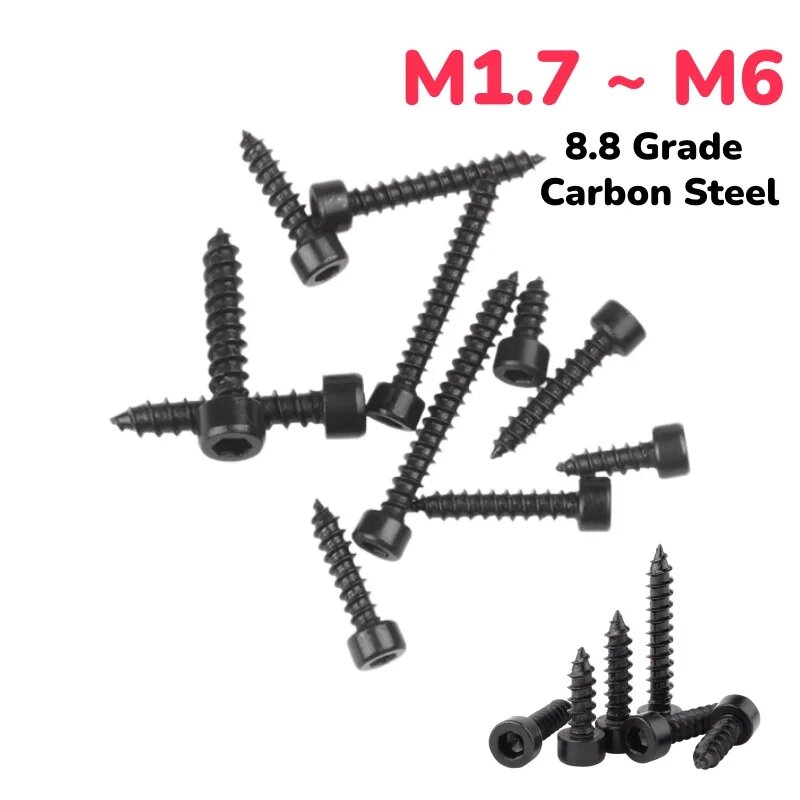 Саморезы из углеродистой стали M1.7~M6 8.8 для динамиков M2.6-100pcs, 10 мм