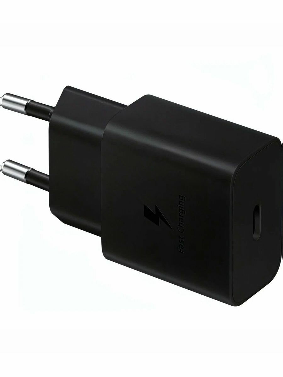 Samsung Сетевое зарядное устройство, USB Type-C, быстрая зарядка, 15 Вт, без кабеля, EP-T1510NBEGRU, черное