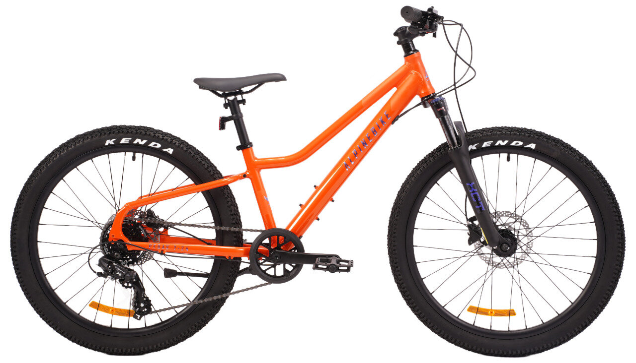 Подростковый велосипед Alpinebike Pegas 24 7 ск. (2026) 24 Оранжево-фиолетовый (130-150 см)