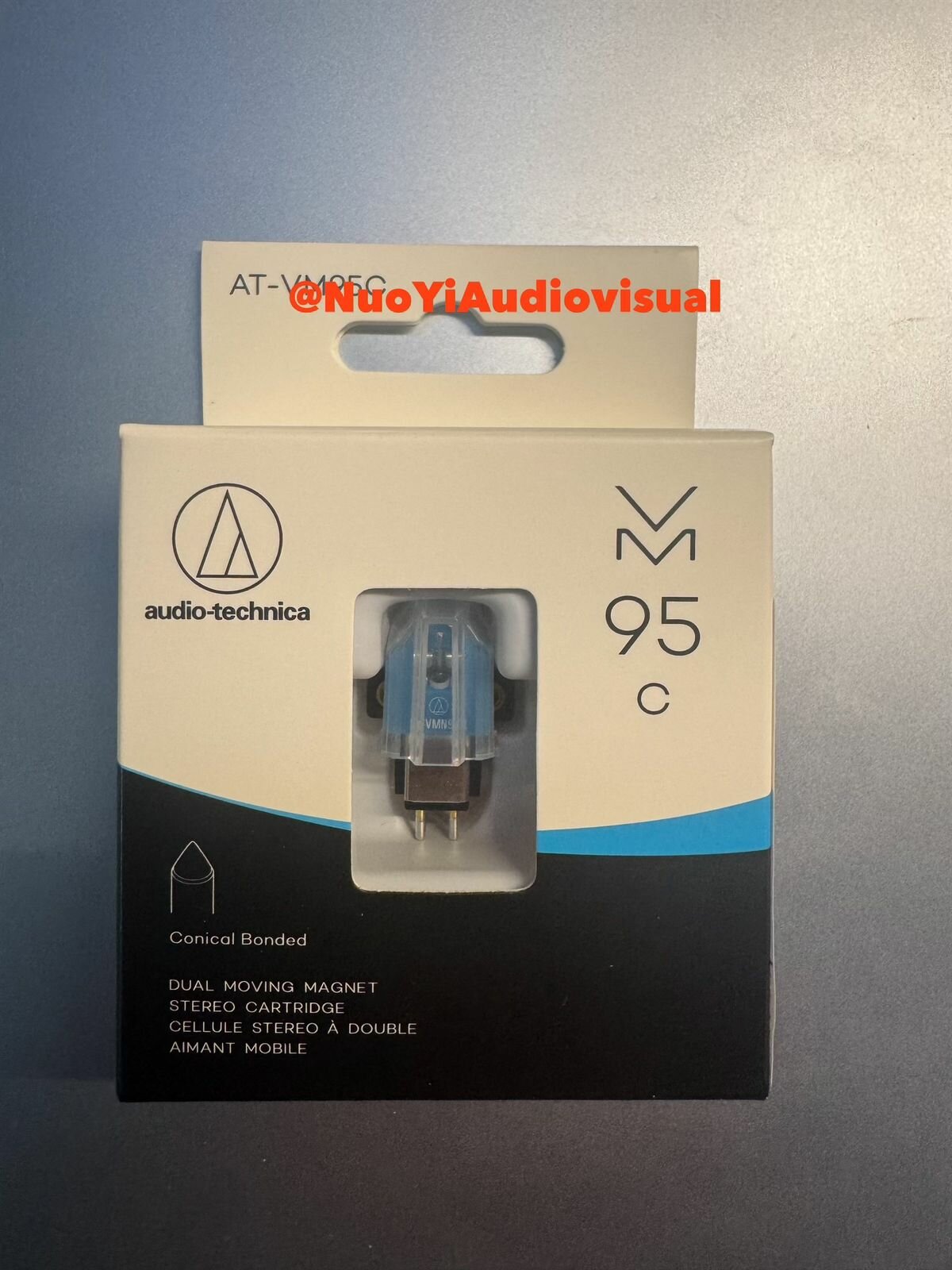 Головка звукоснимателя AT-VM95C, MM-картридж с конической иглой для виниловых проигрывателей
