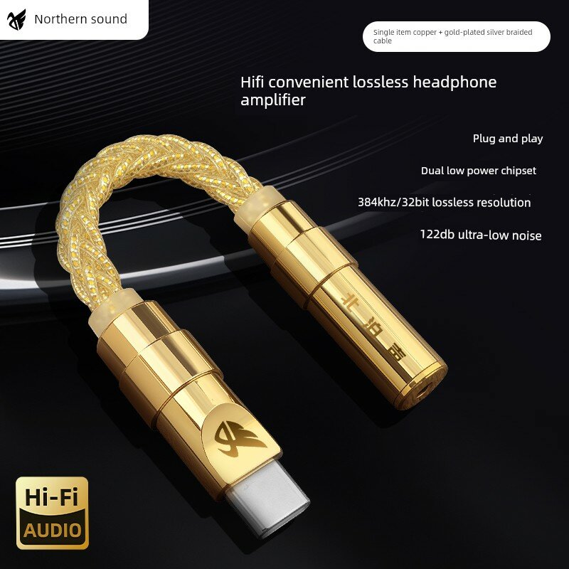 HiFi Type-C в 4.4 мм балансовый аудио адаптер для профессиональных наушников компактный DSD декодер