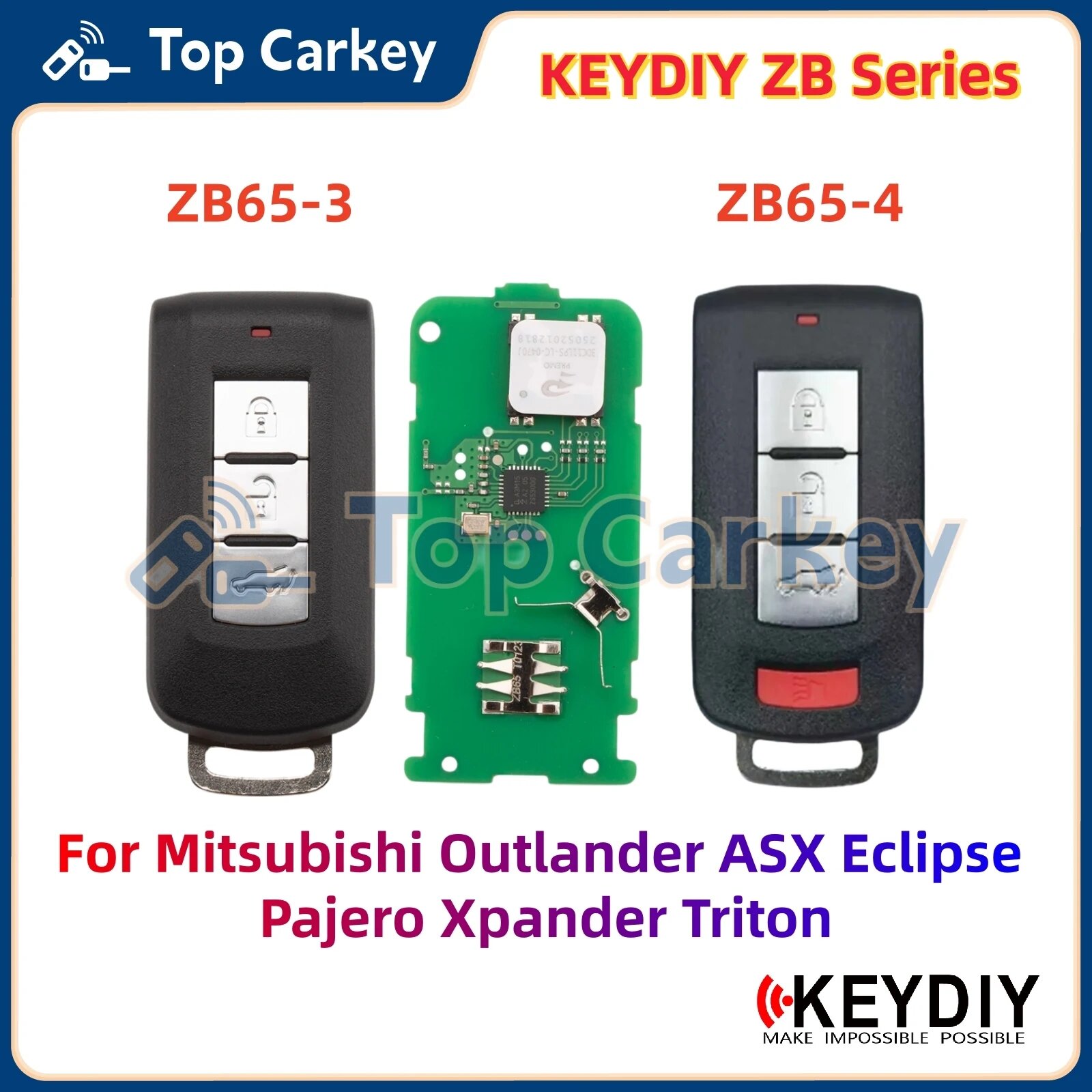 KEYDIY KD ZB65 ZB65-3 Универсальная поддержка смарт-ключей 46 47 4A для Mitsubishi Outlander ASX Eclipse Xpander