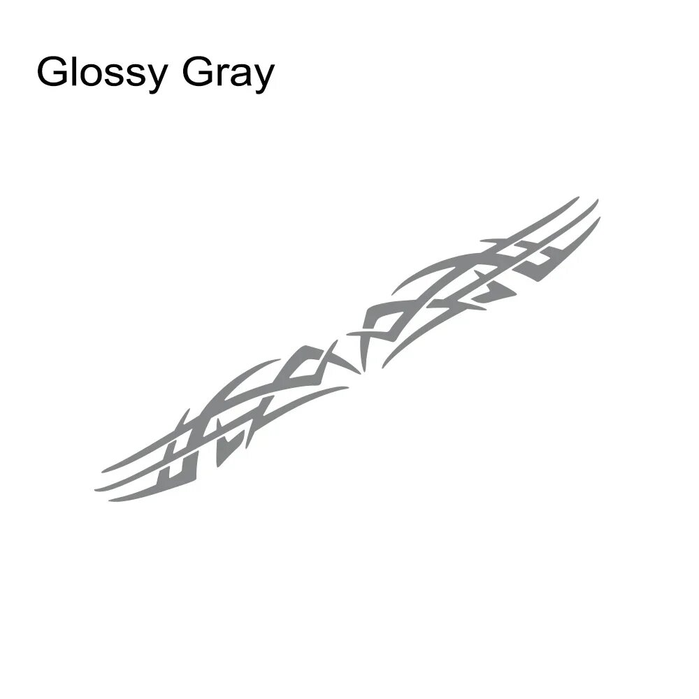 Наклейка на авто Glossy Gray, племенное пламя