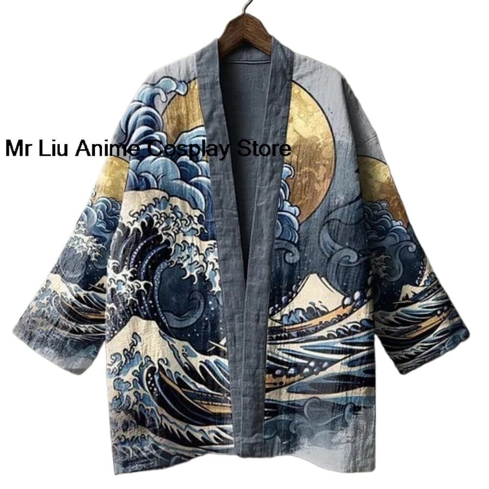 Кимоно кардиган мужской женский, XXXL, Haori Jacket13