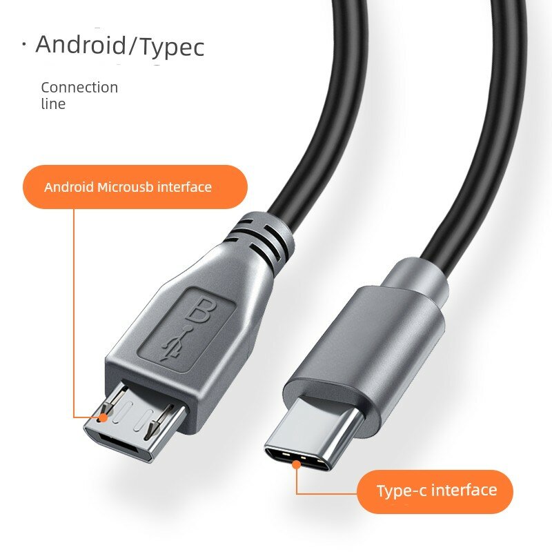25 см кабель для Android Micro USB к Type-C совместимый с Huawei Xiaomi OPPO Samsung и всеми устройствами на базе