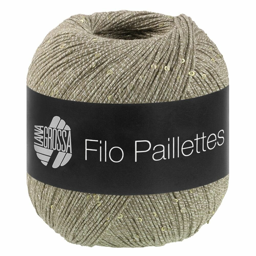 Пряжа для вязания Lana Grossa Filo Paillettes (13 Khaki) 4 мотка по 50 г/155 м