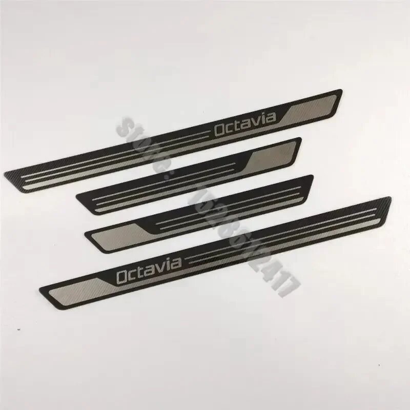 Skoda Octavia A5 A6 A7 A8 2007-2024 Подсветка Порогов, Carbon fiber pattern