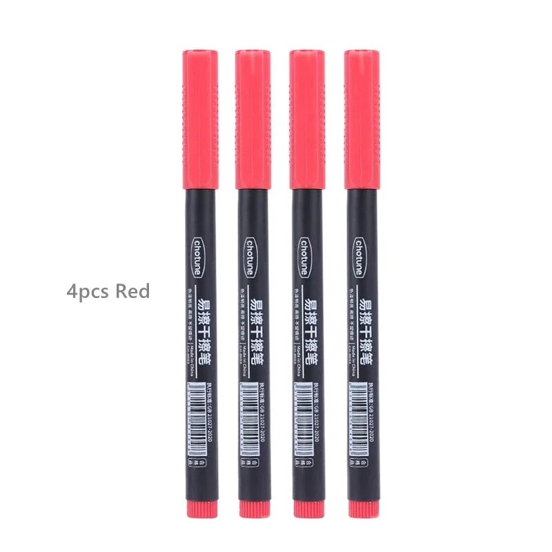 Маркеры для доски 8 шт. черные/синие/красные 0,5 мм Розовый, red 4pcs