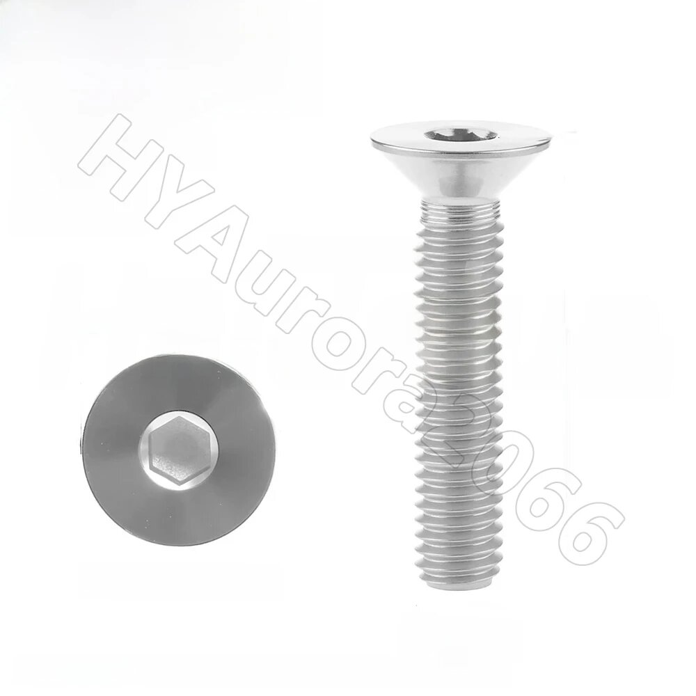 Титановые винты GR5 с потайной и плоской головкой M3-M8 M6x35mm, Titanium