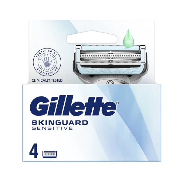 Сменные кассеты для бритья GILLETTE SKINGUARD Sensitive 4шт.