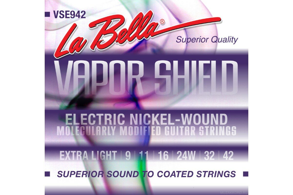 La Bella VSE946 Vapor Shield Electric Light 9-46 струны для электрогитары с защитной обработкой