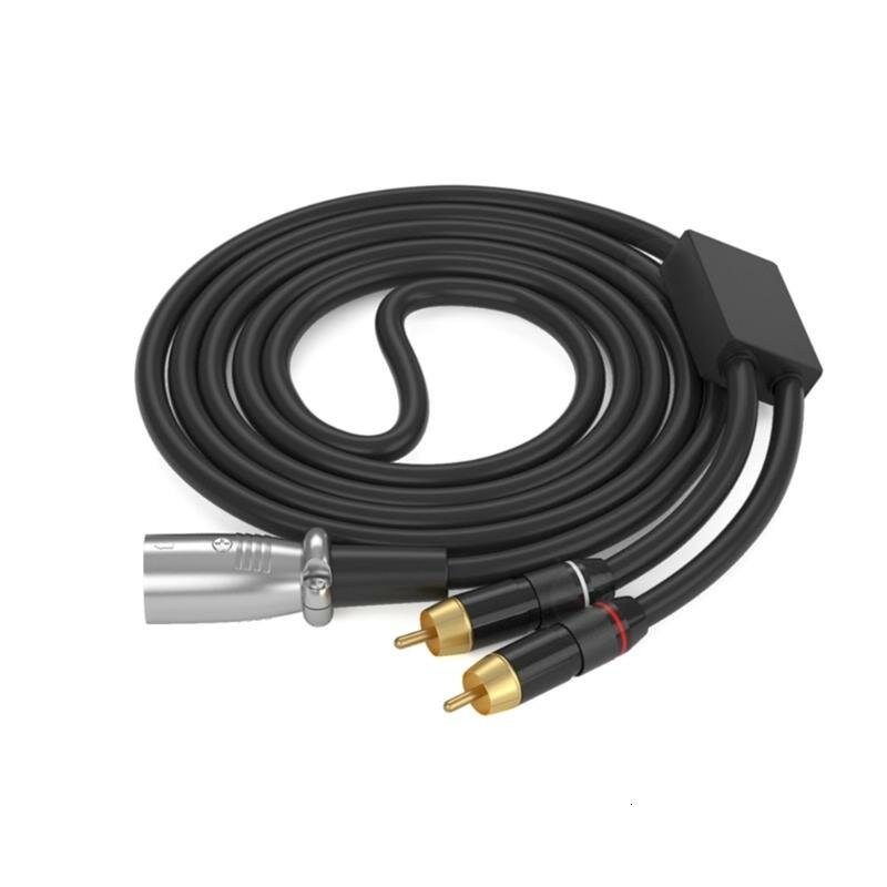 Разделительный кабель RCA–3-контактный, 5m - Черный XLR Мужской