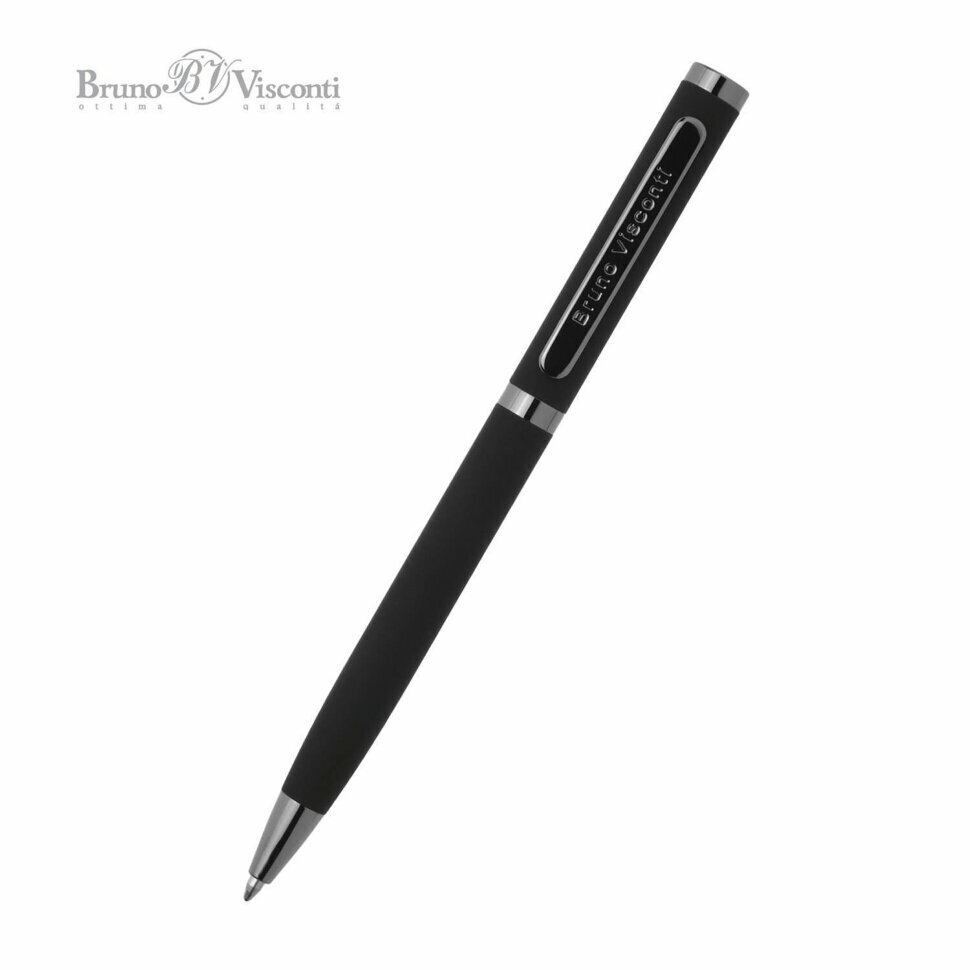 Ручка подарочная шариковая BRUNO VISCONTI "Firenze", корпус черный, 1 мм, футляр, синяя, 20-0298/01, 144184