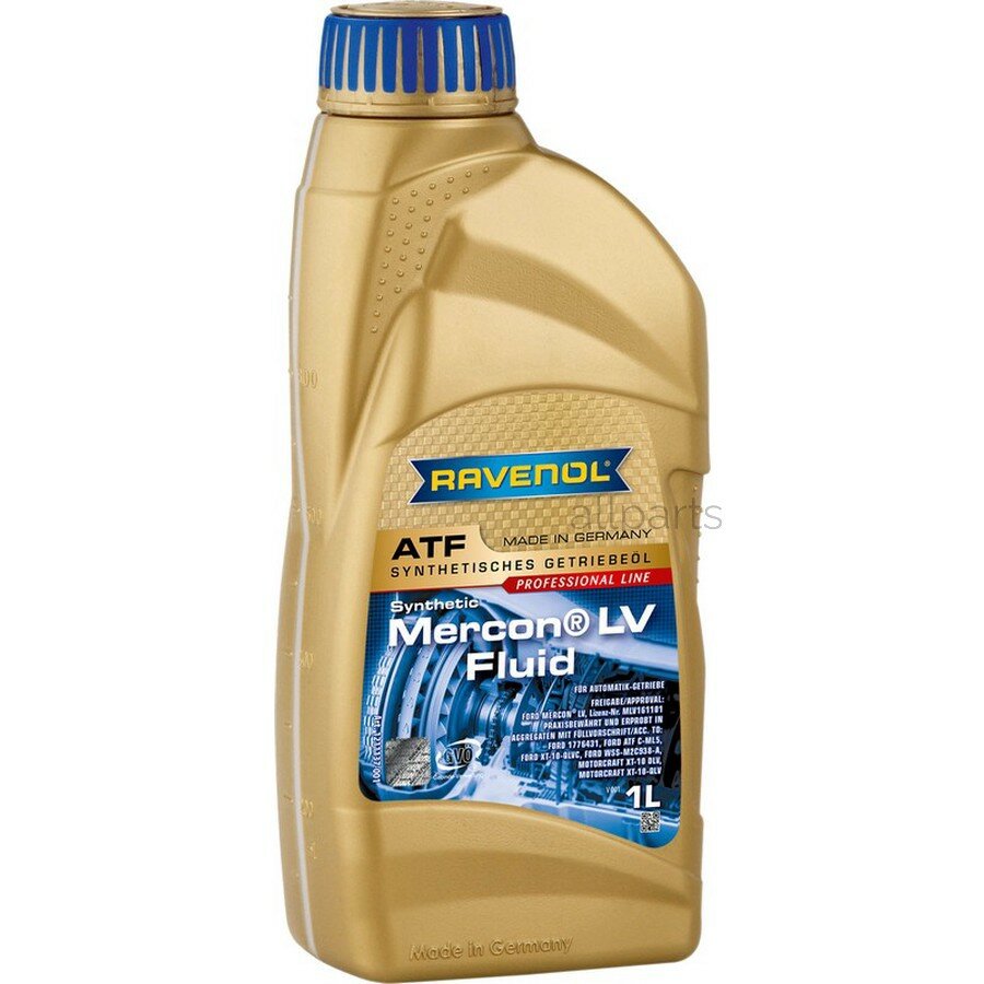 RAVENOL '1211137001 Масло трансмиссионное ATF АКПП/ГУР 1L (MERCON-LV)