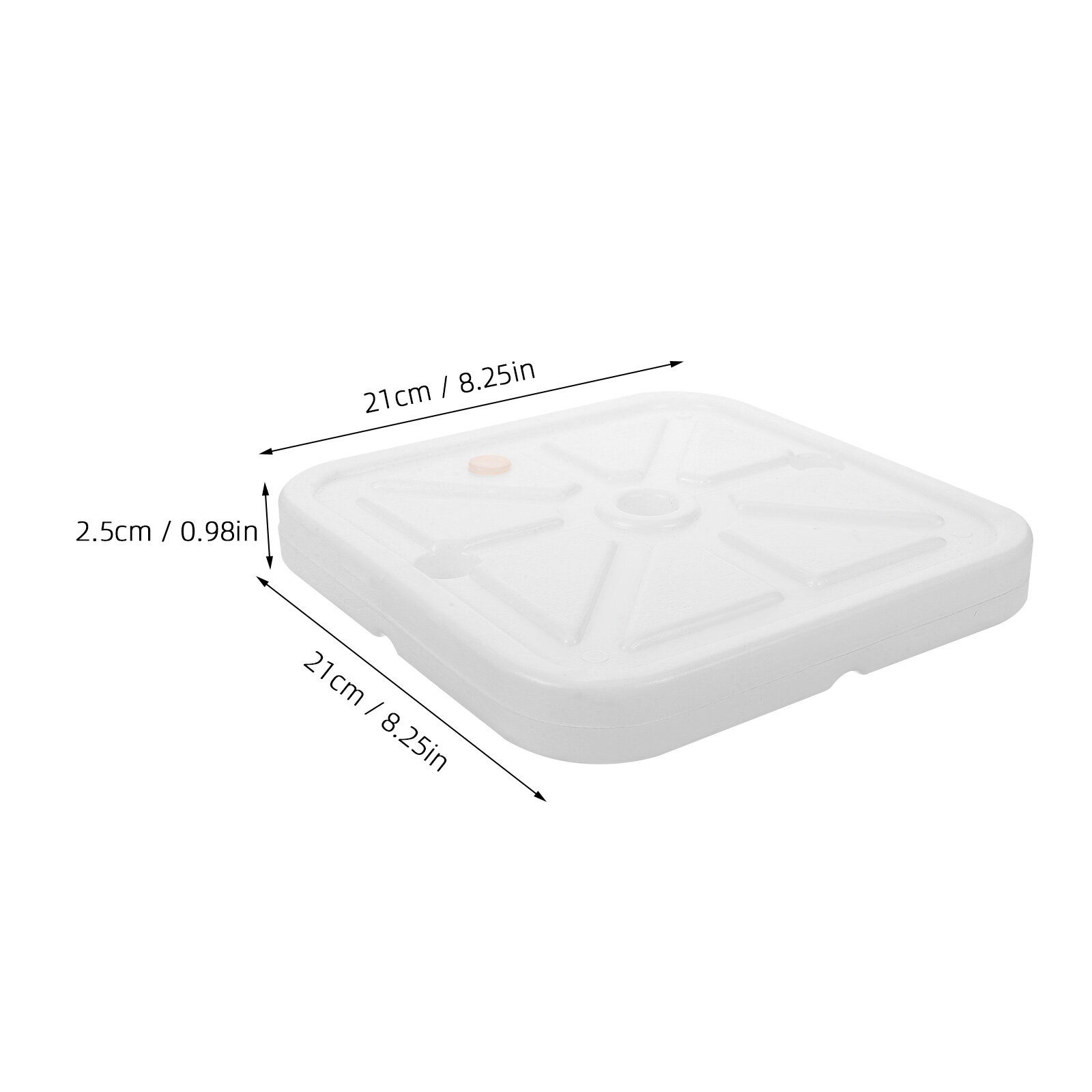 Подставка Для Баллонов С Утяжелителем Водой Белого Цвета 21.00X21.00X2.50Cm