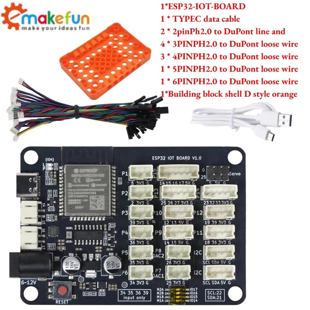 ESP32 IoT Dev Board WROOM-32E emakefun 1set with shell