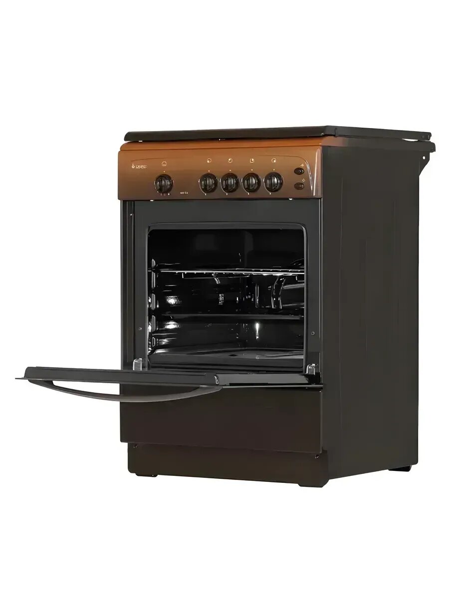 Газовая плита Gefest 1200-С6 К43, 4 конфорки, 63л, эмалированная сталь, цвет коричневый