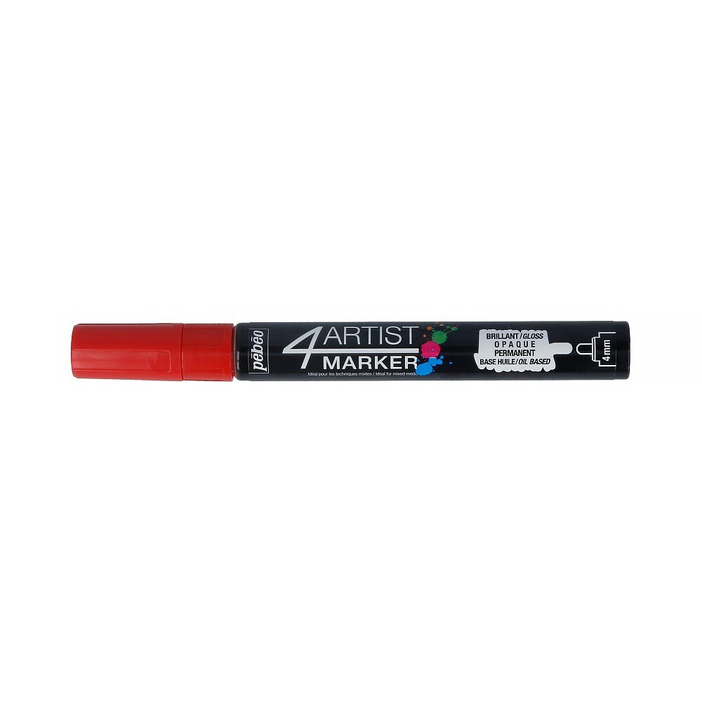 Набор художественных маркеров Pebeo 4Artist Marker, на масляной основе, 4 мм, 6 шт, перо круглое, красный