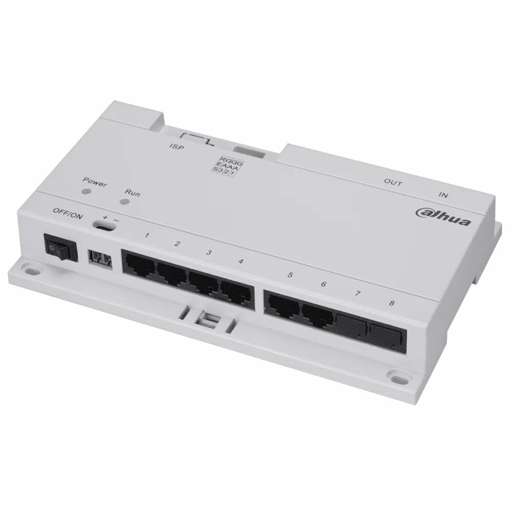 Коммутатор Dahua DHI-VTNS1060A, 6 PoE (24 В) + 2 Uplink, неуправляемый