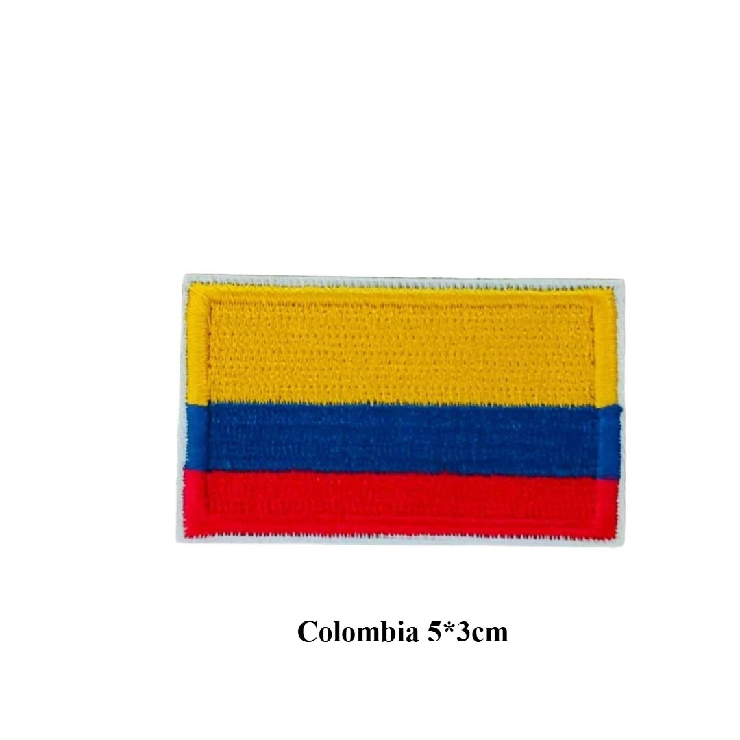 Вышитые нашивки 5x3 см, набор из 1 штуки Желтый, Colombia