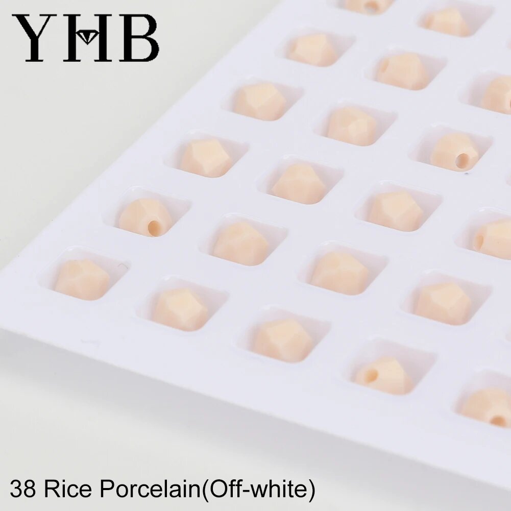 Бусины YHB 38 Rice Porcelain, бежевые