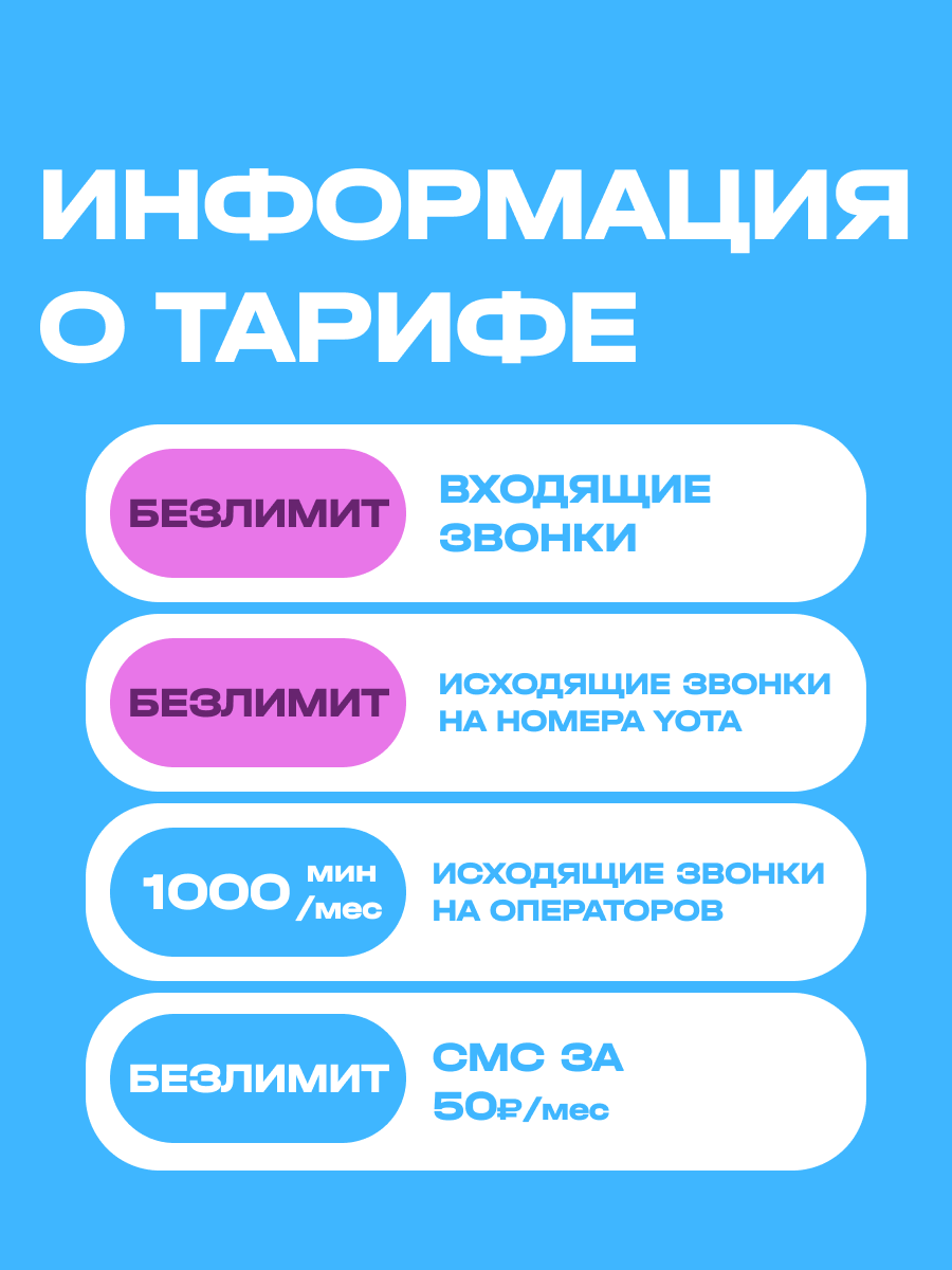 Сим карта Безлимитный интернет 1000 мин 500 руб все регионы раздача в роутере — фото 1