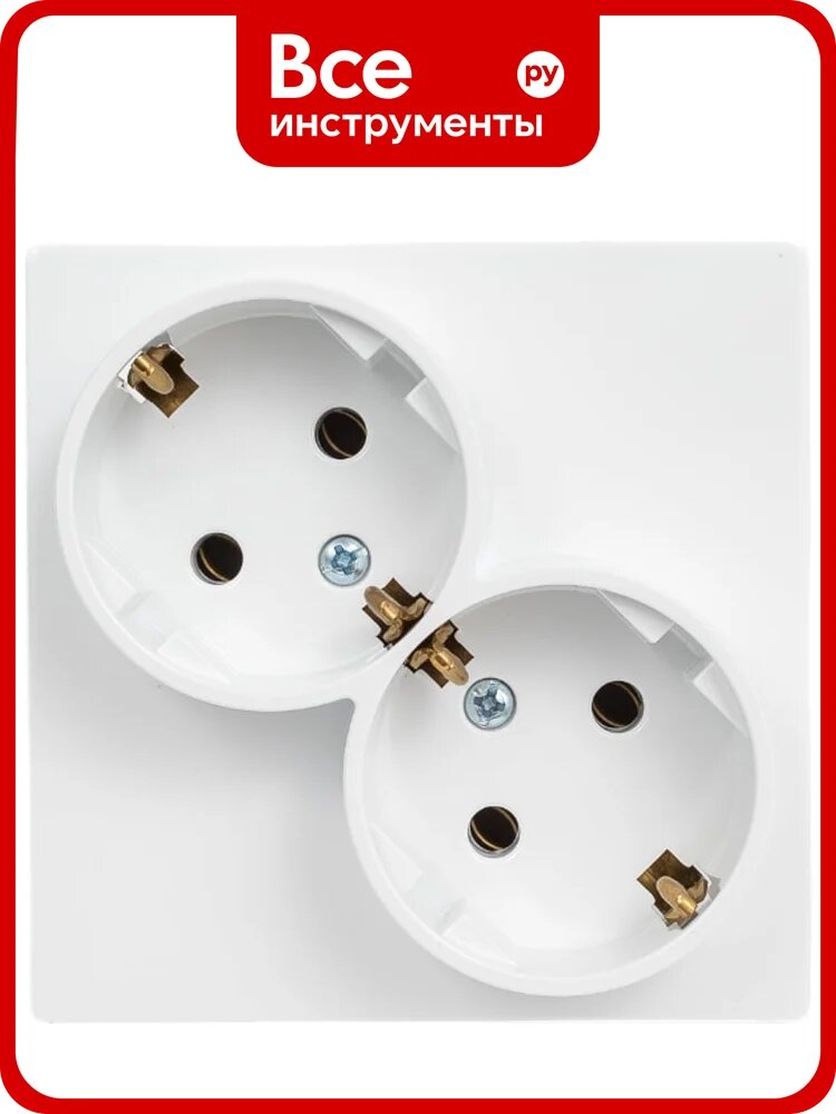 Розетка Simon 2450459-030, встраиваемая, поликарбонат, IP20, белая