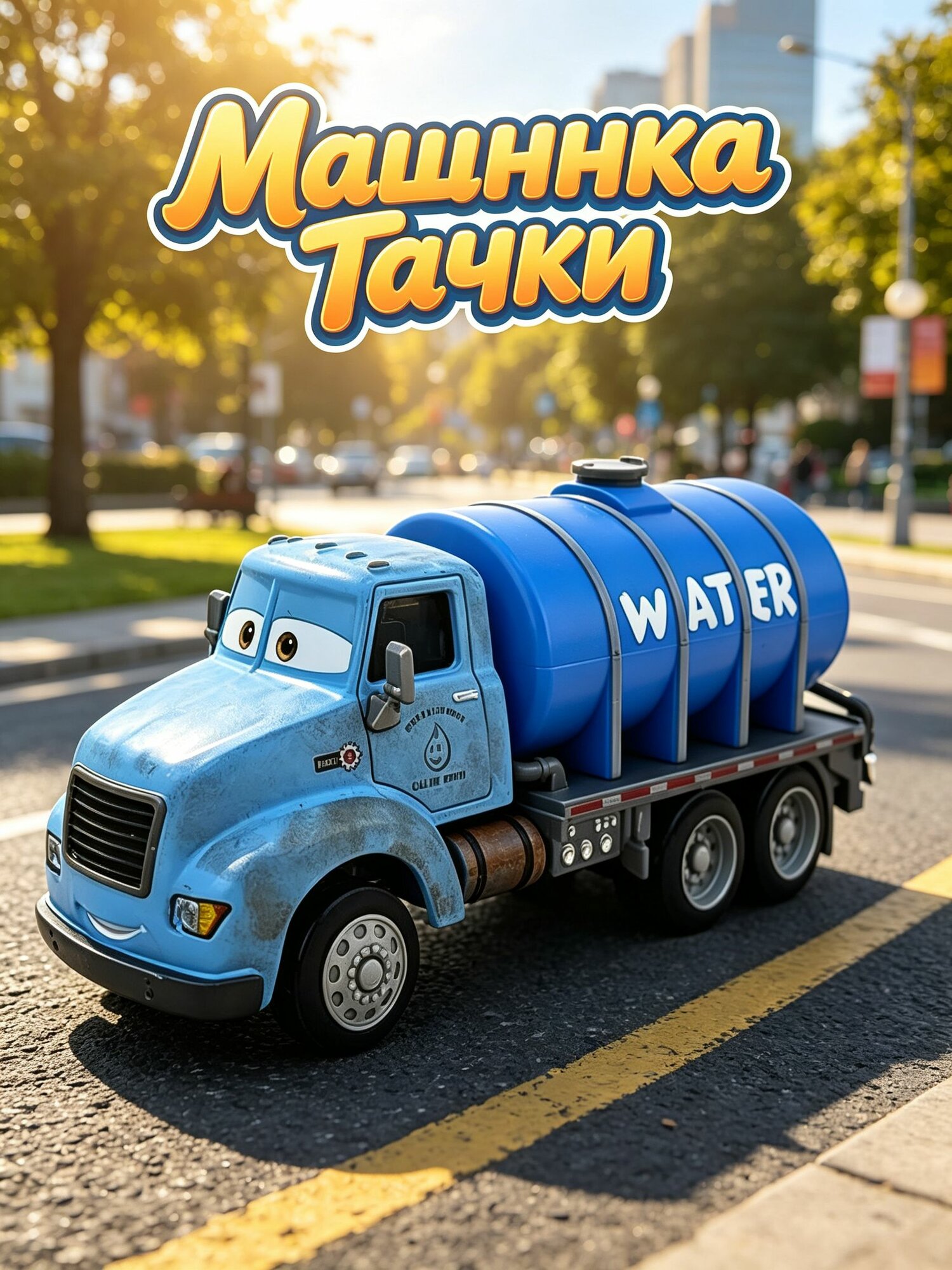 Игрушечная машинка Водовоз Тачки, коллекционная модель грузовика с цистерной Water, 11.5 см водовоз коллекционная машинка грузовик с цистерной