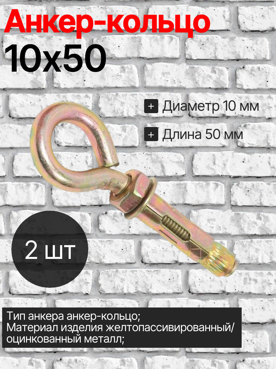 Анкер-кольцо 10х50мм (2 шт)