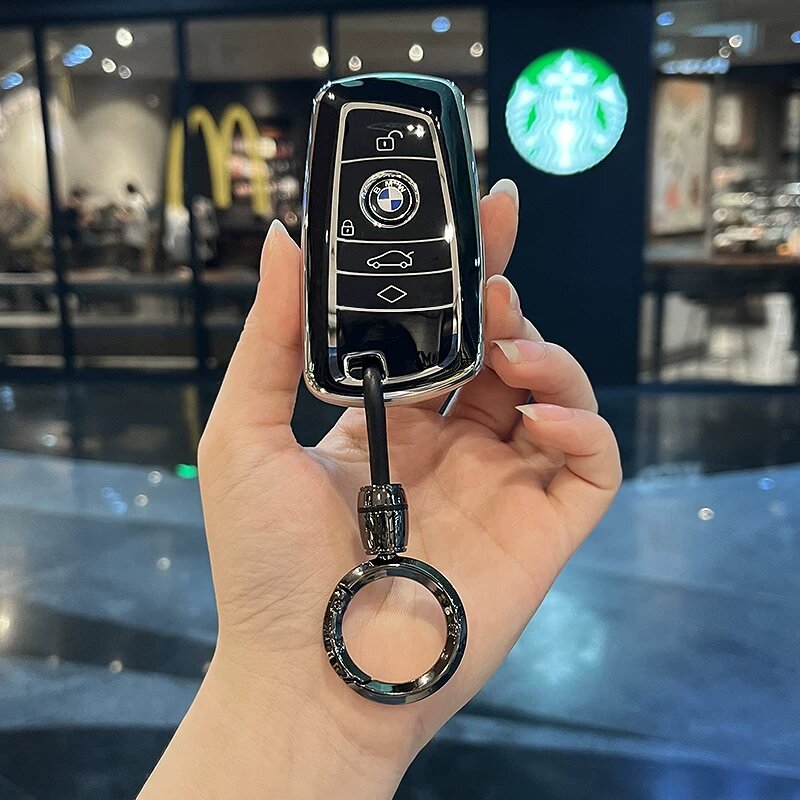 Чехол для ключа BMW 3-й серии с удобным шнуром, черный — одиночный комплект для моделей 325i, 330Li