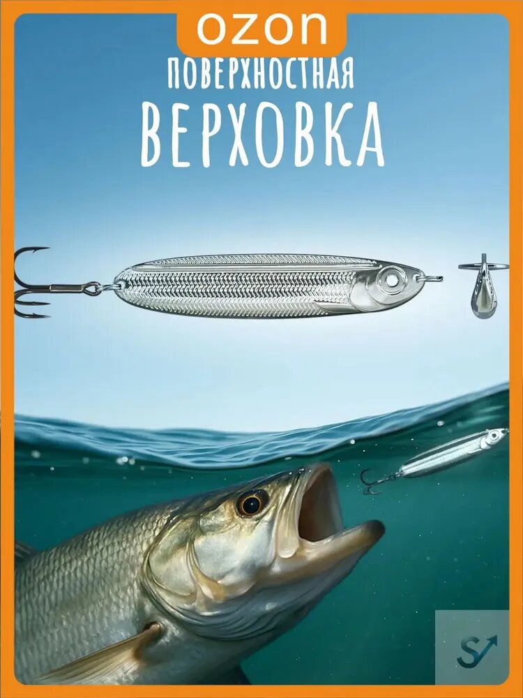 Блесна на жереха верховка 16г серебро (Ишутин)