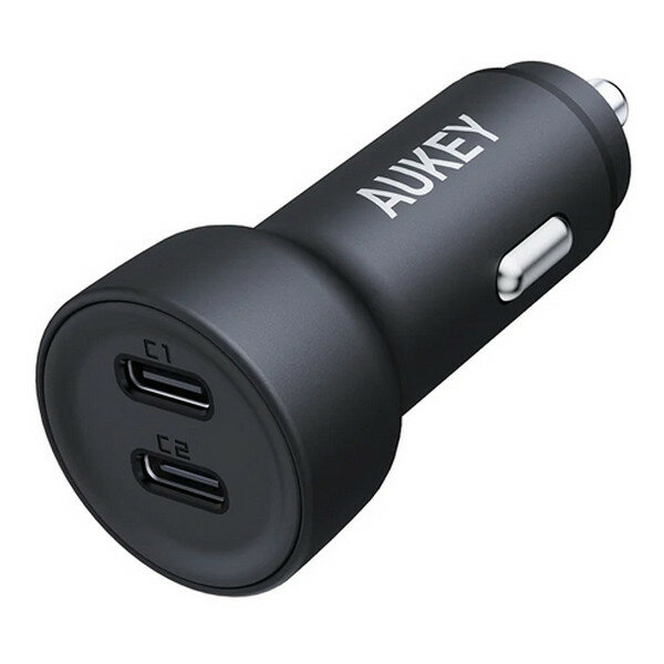 Автомобильное зарядное устройство Aukey 2xUSB-C 65W (CC-Y23) Black