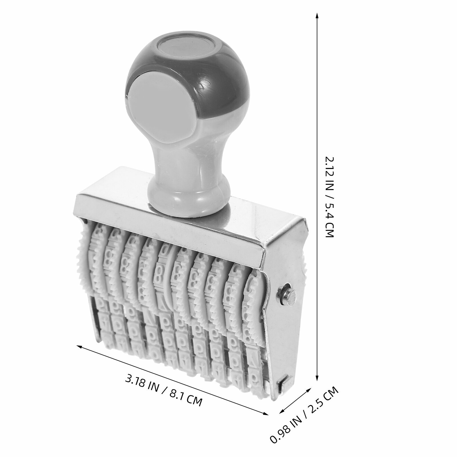 Штамп Для Номеров Многофункциональный Роликовый Штамп Сilver 8.10X5.40X2.50Cm