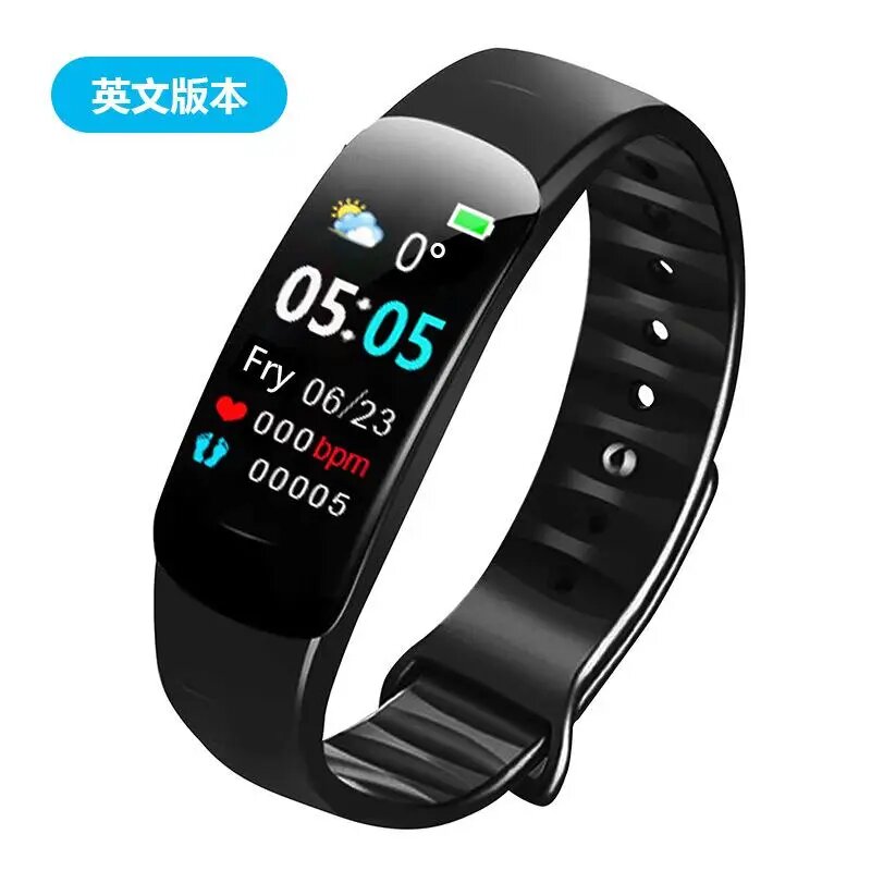 Черный фитнес-браслет Lenovo Smart Watch Bluetooth