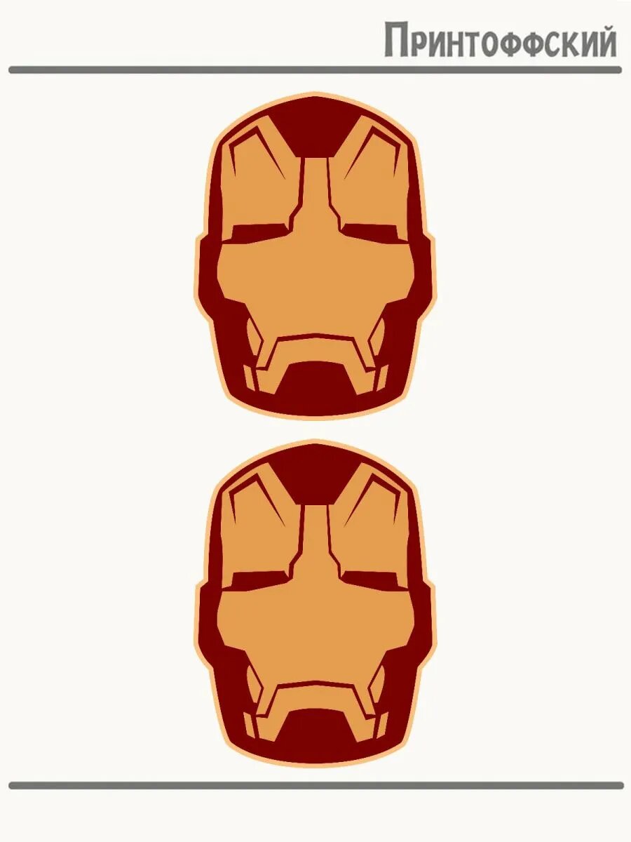 2-е (Две) Термонаклейки железный человек marvel