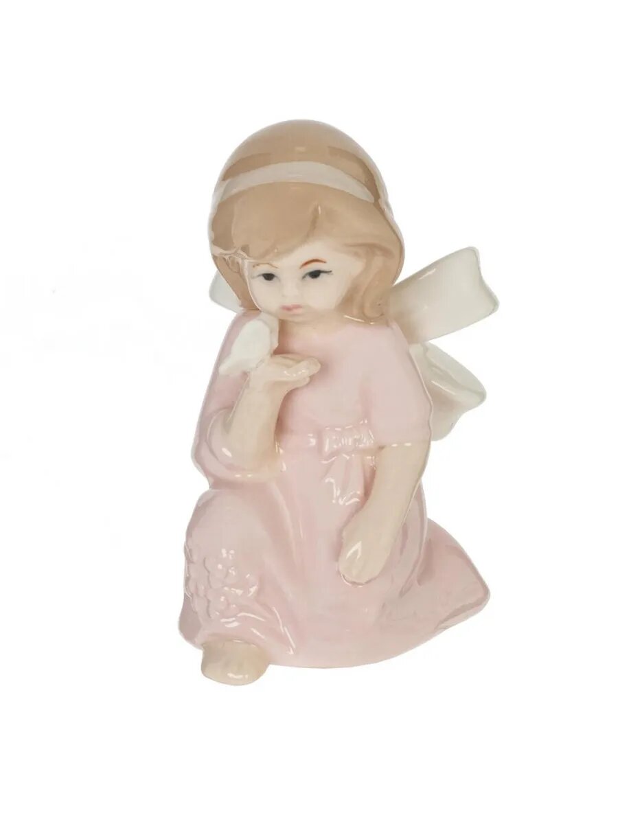 Фигурка декоративная Ангел, фарфоровая, 10 см
