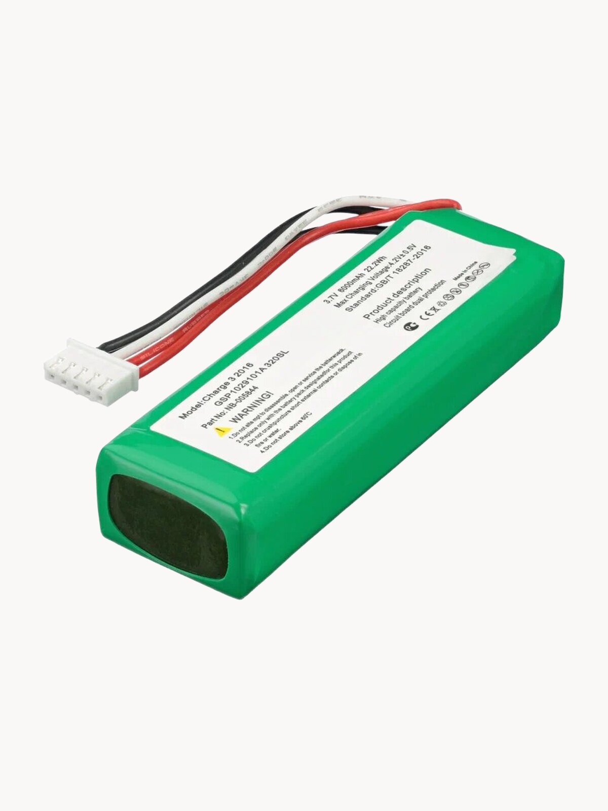 Аккумулятор для JBL Charge 3 / GSP1029102A / CS-JML320SL, прямая полярность (6000mAh, 3.7V)