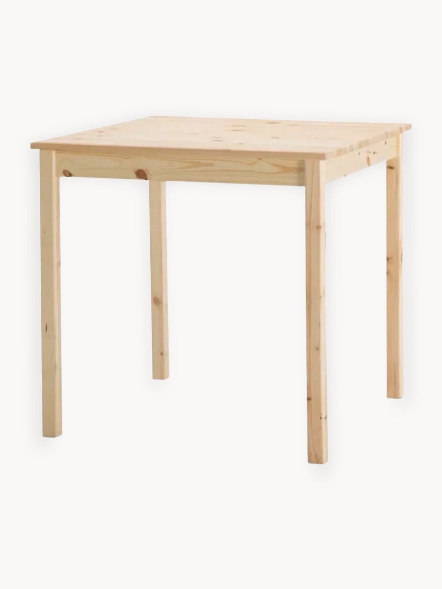Стол IKEA Ingo, скандинавский стиль, массив дерева, 75х75 см