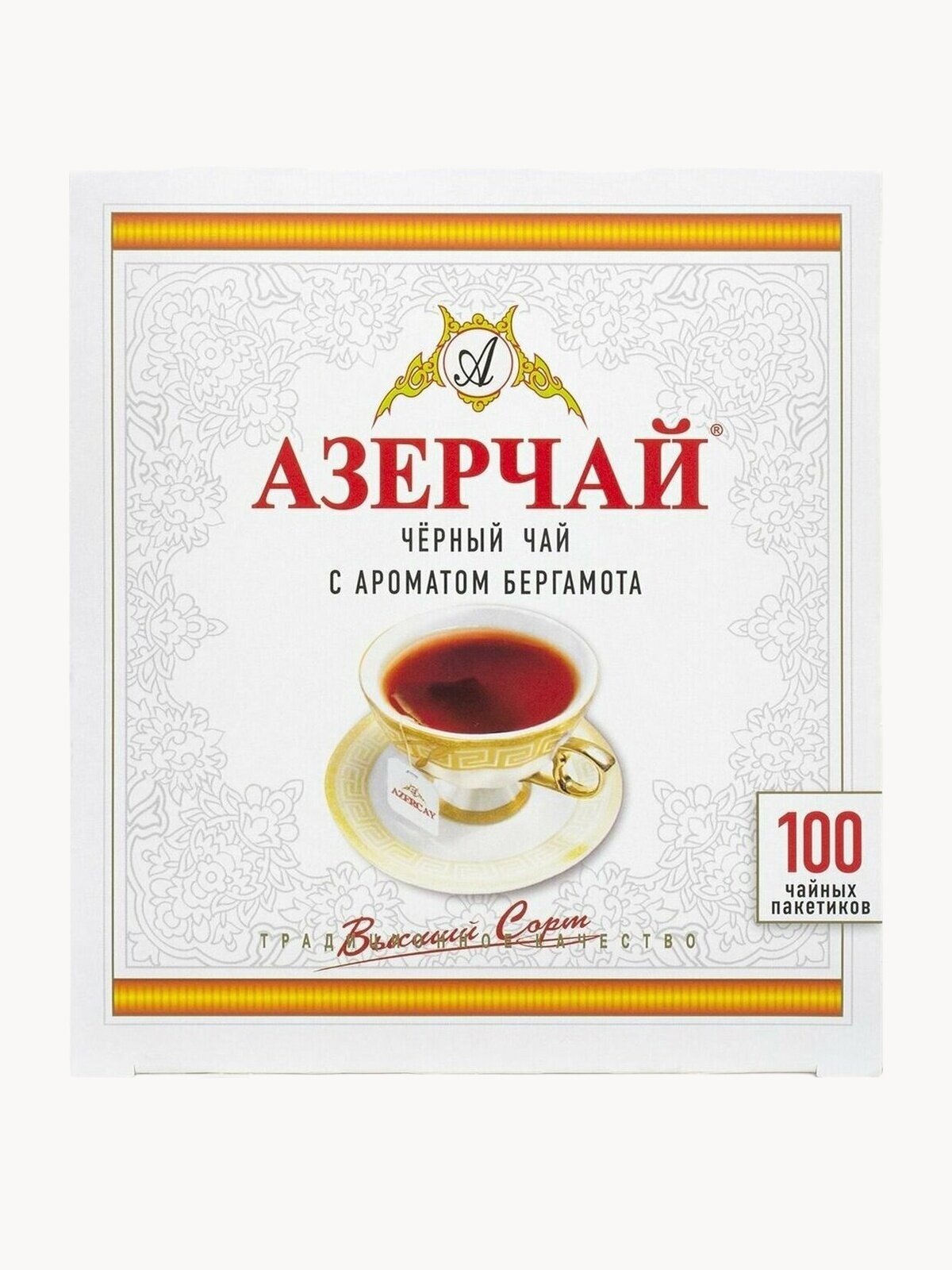 Азерчай. Черный с бергамотом, 100пак