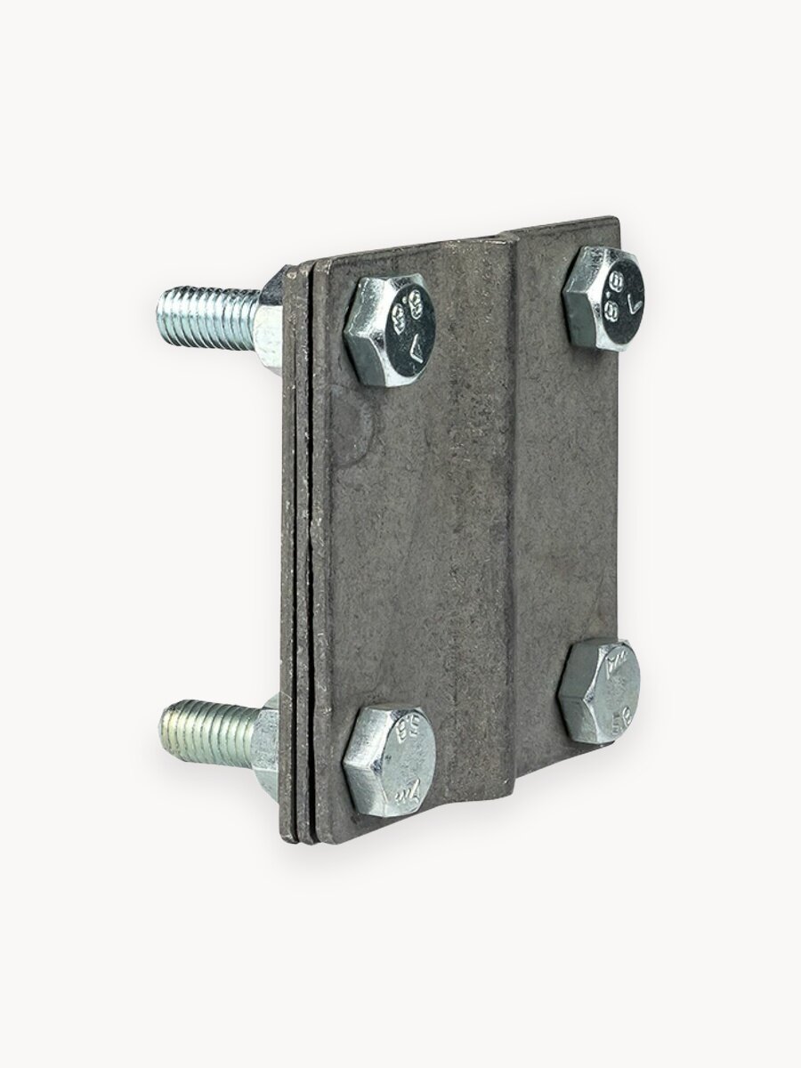 Зажим полоса 40 - прут 10 (3 пластины 70x70мм) HZ EKF PROxima - 1 шт