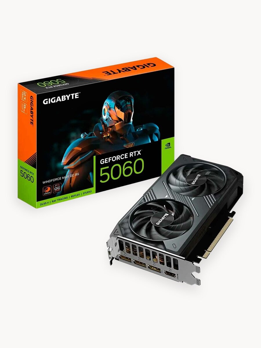 Видеокарта Gigabyte GeForce RTX 5060 WINDFORCE MAX OC 8GB (GV-N5060WF2MAX OC-8GD)
