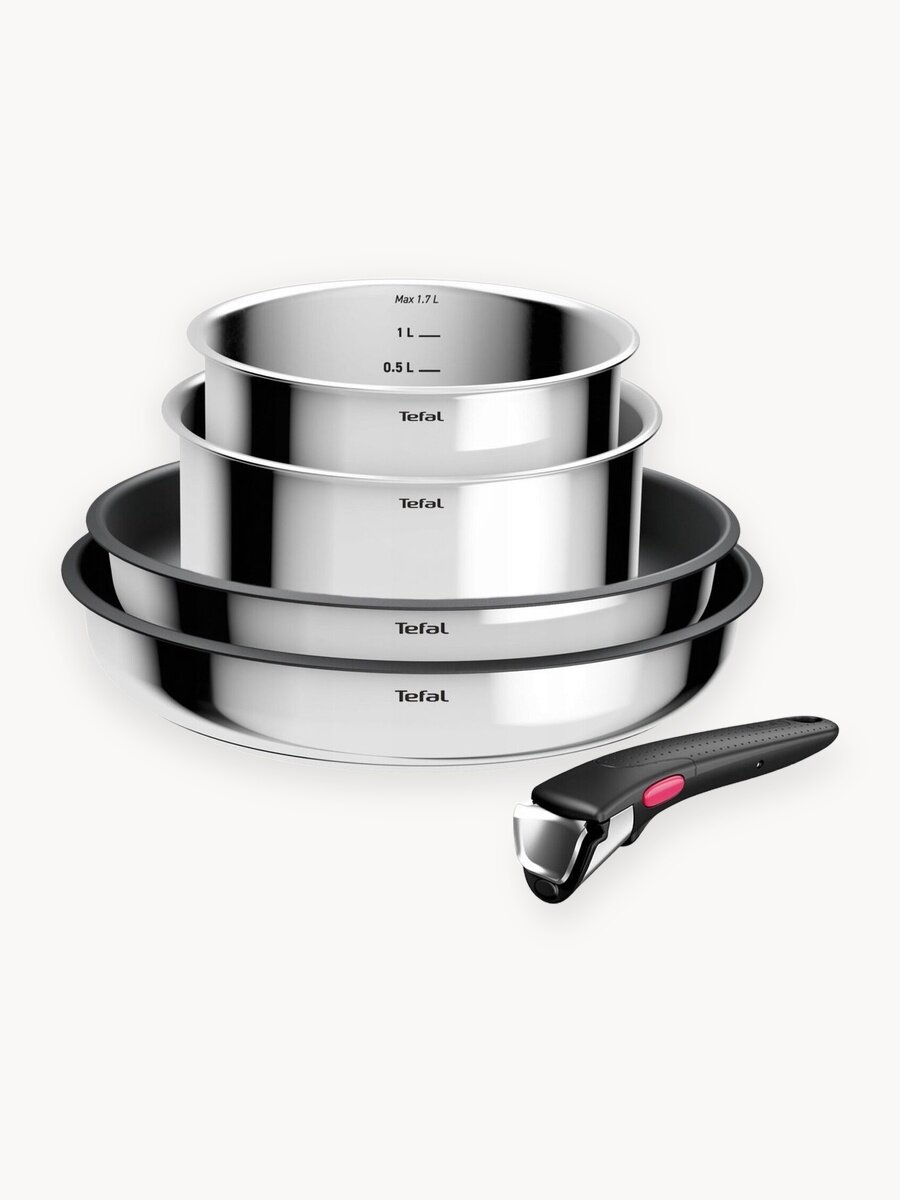 Набор из индукционных кастрюль и сковородок Tefal Ingenio Cook Eat 5 предметов