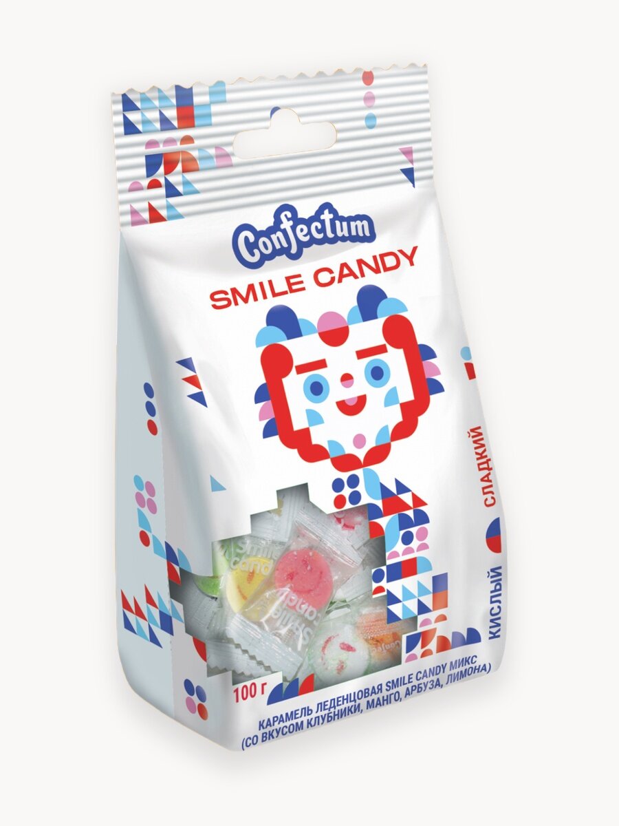 Карамель "Confectum Smile Candy" микс фруктовых вкусов 100гр