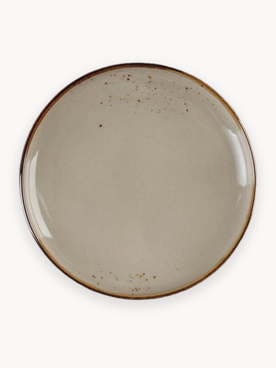 Пирожковая тарелка Magistro «Церера», d=18 см, фарфор, коричневая