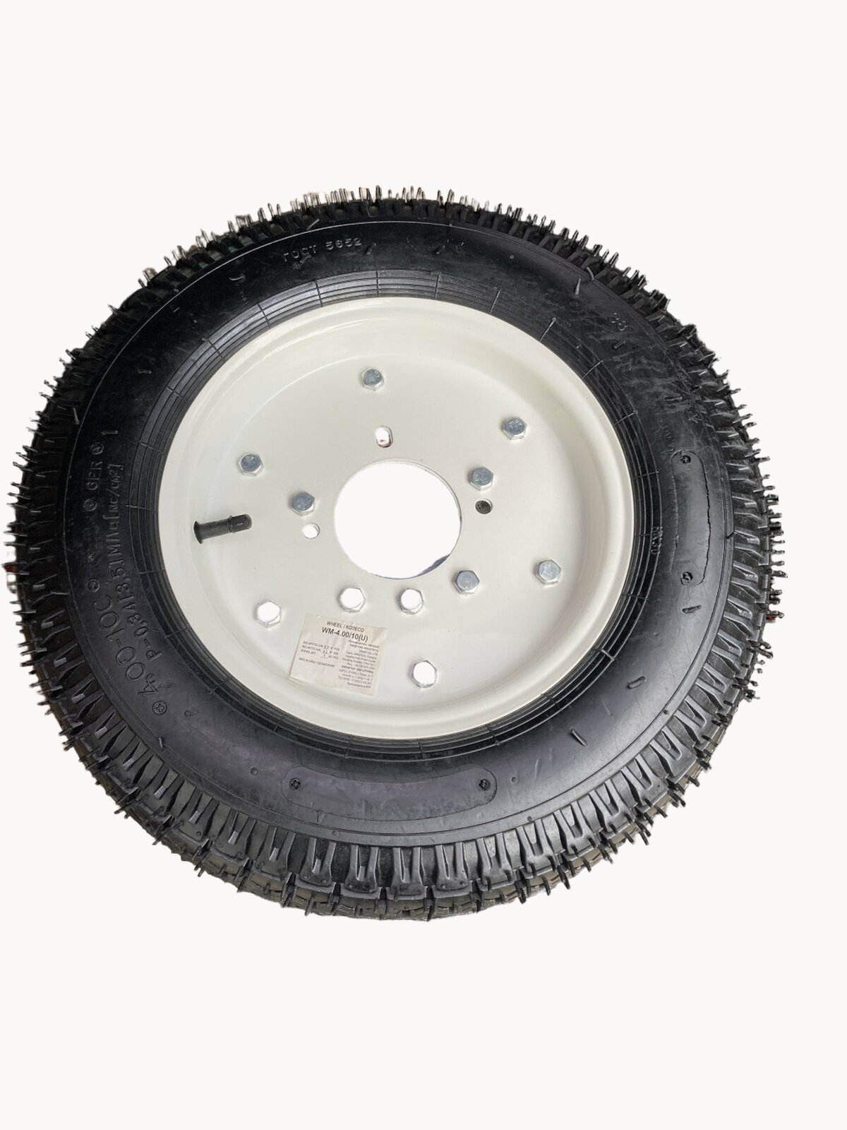 Колесо в сборе для мотоблока 4.00-10 (шина+камера+диск) "шоссейное", 4 и 5 отверстий универсальные