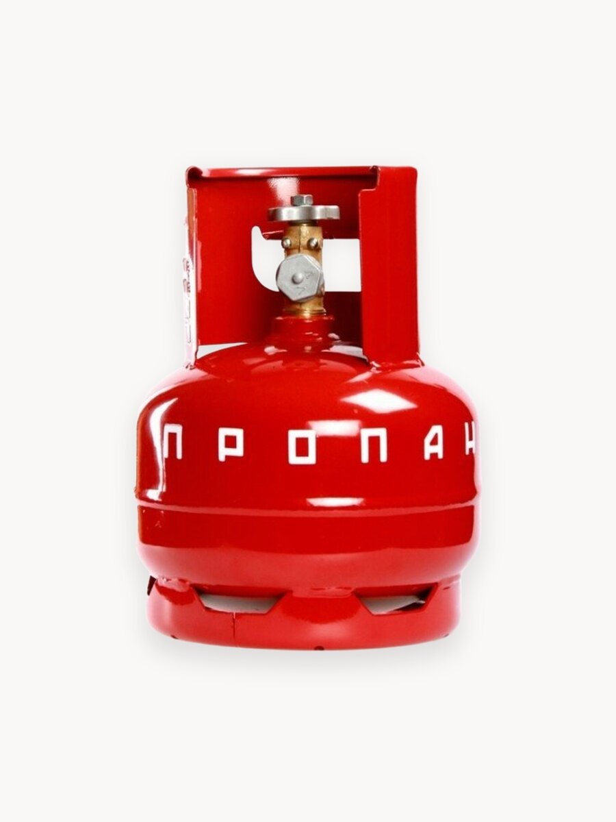 Газовый баллон NOVOGAS, 5л, с вентилем, сталь, резьбовое соединение (пустой)