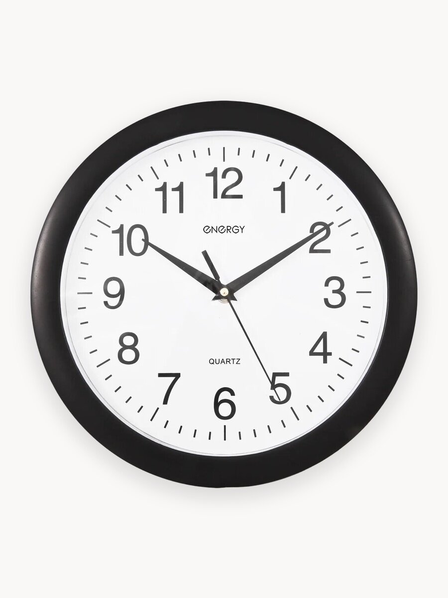 Настенные кварцевые часы ENERGY модель ЕС-02, круглые, 00 9302 009302, пластик